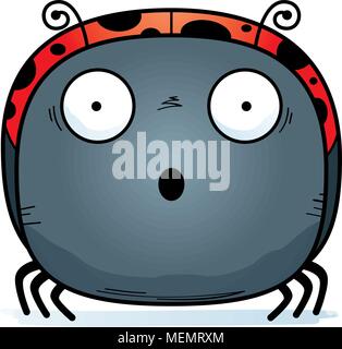 A cartoon illustration of a ladybug looking scared Stock Vector Image ...