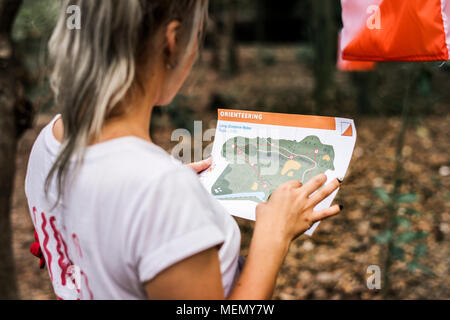 Outdoor orienteering check point activity . Orienteering box outdoor ...