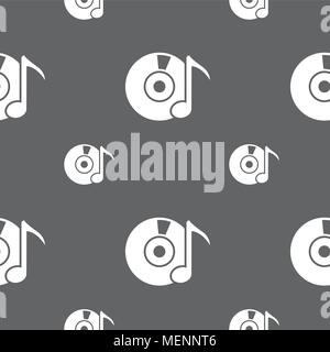 CD or DVD icon sign. Seamless pattern with geometric texture. Vector ...