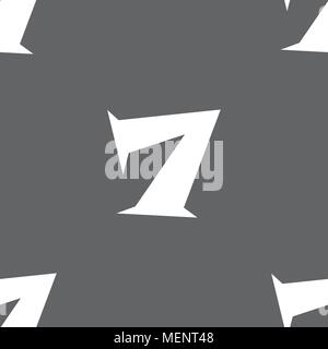 number seven icon sign. Seamless pattern on a gray background. Vector ...