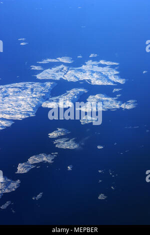 geography / travel, Canada, Labrador, Aerial view of an iceberg in the ...