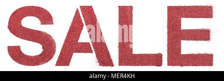 Sale sign painted with sparkles on white background Stock Photo ...