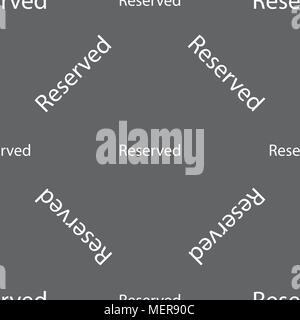 Reserved sign icon. Seamless pattern on a gray background. Vector ...