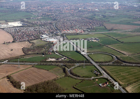 Aerial view south east of Junction 4 Charlie Brown s Roundabout ...