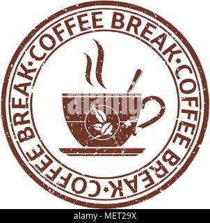 time for a break round vintage grunge stamp Stock Vector Image & Art ...