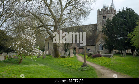 Spring view of St Marys Our Lady Church, Sidlesham, West Sussex, UK ...