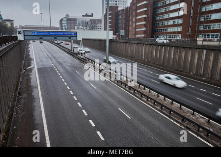 M8 Junction 17 motorway sign Glasgow Stock Photo - Alamy