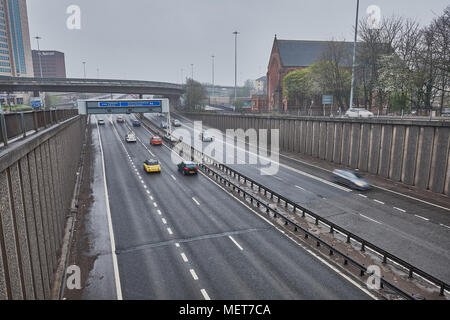 M8 Junction 17 motorway sign Glasgow Stock Photo - Alamy