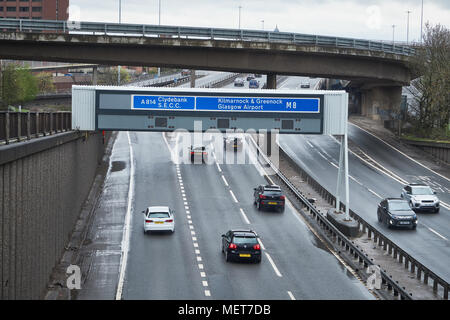 M8 Junction 17 motorway sign Glasgow Stock Photo - Alamy