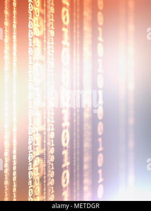 Floating Vertical Digital Numbers Stock Photo - Alamy