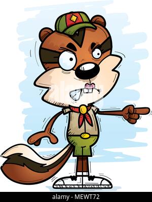 A cartoon illustration of a chipmunk looking angry Stock Vector Image ...