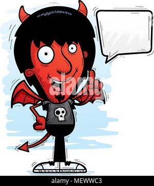 A cartoon illustration of a demon talking Stock Vector Image & Art - Alamy