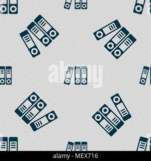 binders icon sign. Seamless pattern with geometric texture. Vector illustration Stock Vector ...