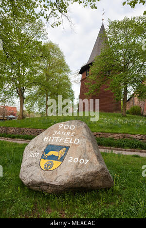 HITTFELD, GERMANY - MAY 11, 2013: Street with beautiful two-story ...