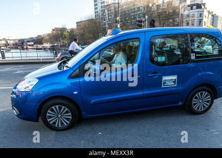 Bristol Blue city taxi cab, Bristol Bridge, Bristol Project Stock Photo ...