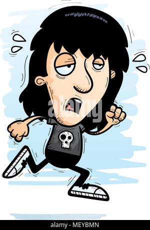 A cartoon illustration of a metalhead running Stock Vector Image & Art ...