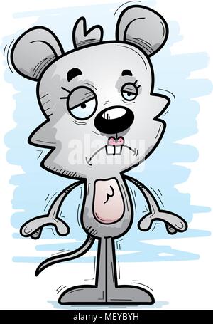 A cartoon illustration of a female mouse looking angry and pointing ...
