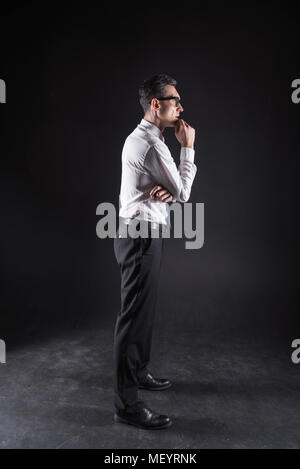Smart nice man looking at the sensory screen Stock Photo - Alamy