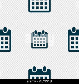 calendar page icon sign. Seamless pattern with geometric texture ...