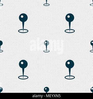 Map pointer icon sign. Seamless pattern with geometric texture. Vector illustration Stock Vector ...