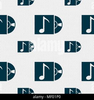 cd player icon sign. Seamless abstract background with geometric shapes ...