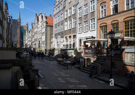 Mariacka Ulica Street in Gdansk, famous for its amber jewelry shops ...