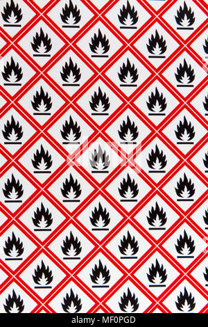 A sheet of the CLP Regulation/GHS chemical warning labels for Health ...