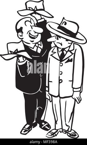 Salesman - Retro Clipart Illustration Stock Vector Image & Art - Alamy