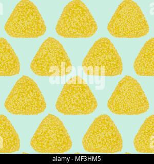 Onigiri pattern. Japanese sticky rice ball. Seamless pattern. Asian ...