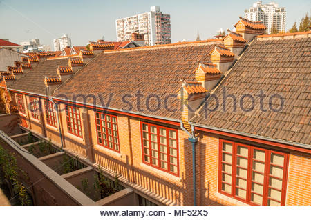 Old Shikumen-style buildings in Hongkou, Shanghai, China, Asia Stock ...