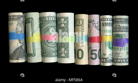 rolls of US dollar notes Stock Photo - Alamy