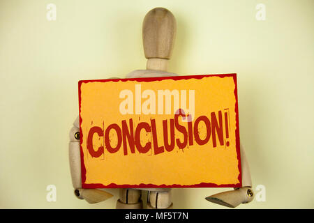 Writing note showing Conclusion Motivational Call. Business photo ...