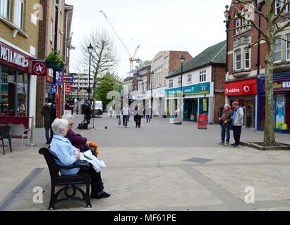 High Street, town centre, Staines-upon-Thames, Surrey Stock Photo - Alamy