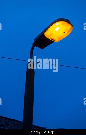 Low Pressure Sodium street lights on an English motorway. Repetition ...