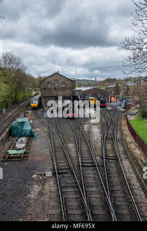 Steam train at Haworth Station, North Yorks, UK Stock Photo - Alamy