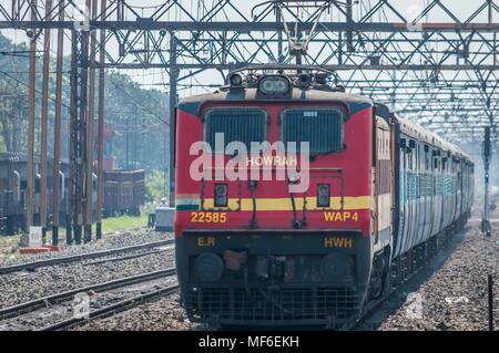 Front view of Indian railways locomotive class WDM-3A from Vatva shed ...