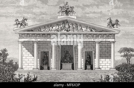 The reconstructed Temple of Jupiter Optimus Maximus, or Temple of ...