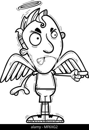 A cartoon illustration of an angel looking angry Stock Vector Image ...