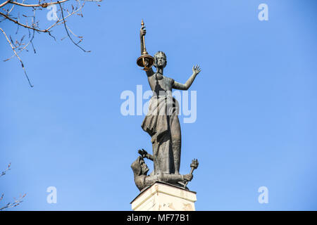 Vilnius/Lithuania - March 21st 2014: Statue Electra on top of the ...