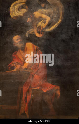 The Inspiration of Saint Matthew (1602, oil on canvas) painting by ...