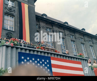 Berlin, June 1963. US President John F. Kennedy, German Chancellor ...