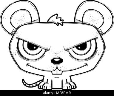 A cartoon illustration of a sinister looking mouse Stock Vector Image ...