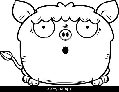A cartoon illustration of a boar looking surprised Stock Vector Image ...