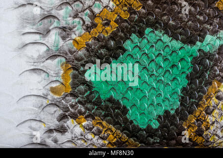 Multicolored faux leather snake Python texture for background. Close up ...