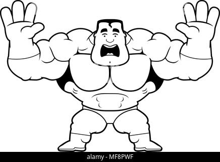 A cartoon illustration of a superhero looking scared Stock Vector Image ...