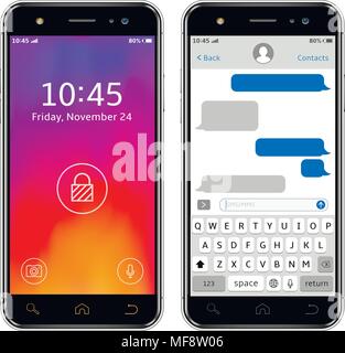 keyboard phone vector button on flat style. Mobile interface ...