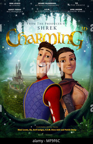 CHARMING, from left: Lenore (voice: Demi Lovato), Prince Philippe ...