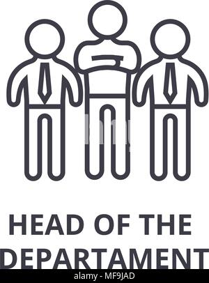 Head of department linear icon concept. Head of department line vector ...