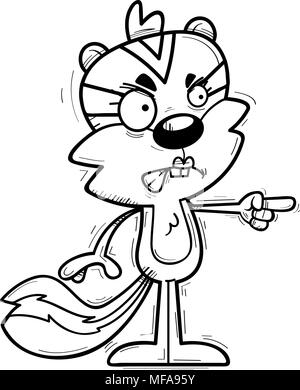 A cartoon illustration of a chipmunk looking angry Stock Vector Image ...