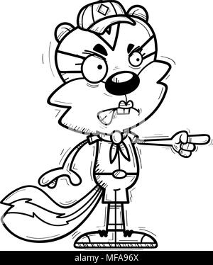 A cartoon illustration of a chipmunk looking angry Stock Vector Image ...